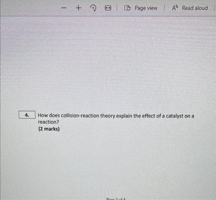 Solved How Does Collision Reaction Theory Explain The Effect