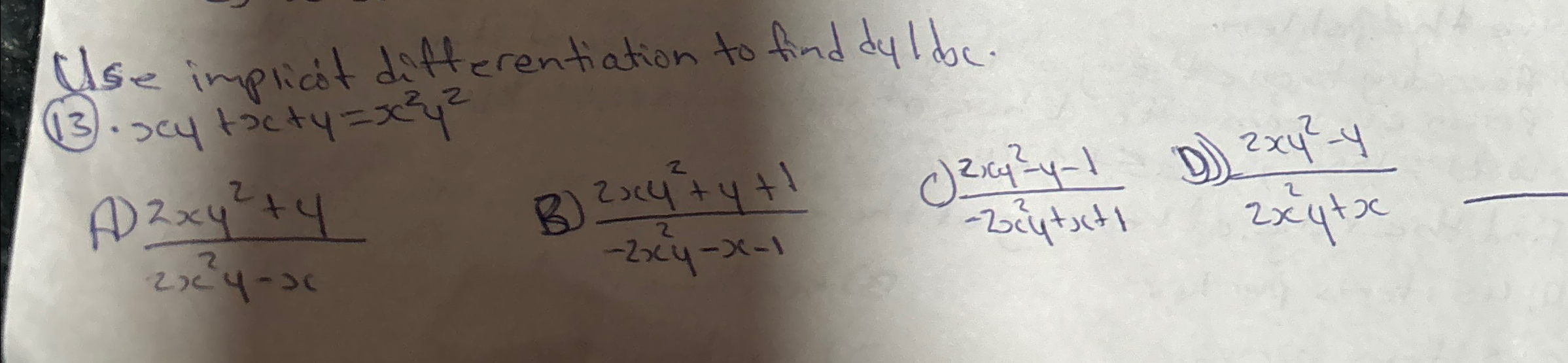 Solved Use implicit differentiation to find dy I | Chegg.com