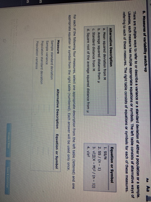 Solved Consider a data set containing the following values: | Chegg.com