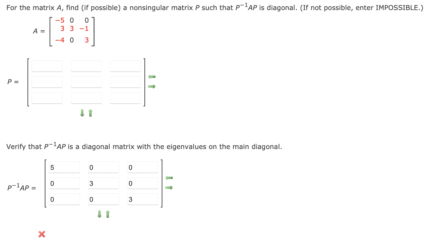 Solved For the matrix A, ﻿find (if possible) ﻿a nonsingular | Chegg.com