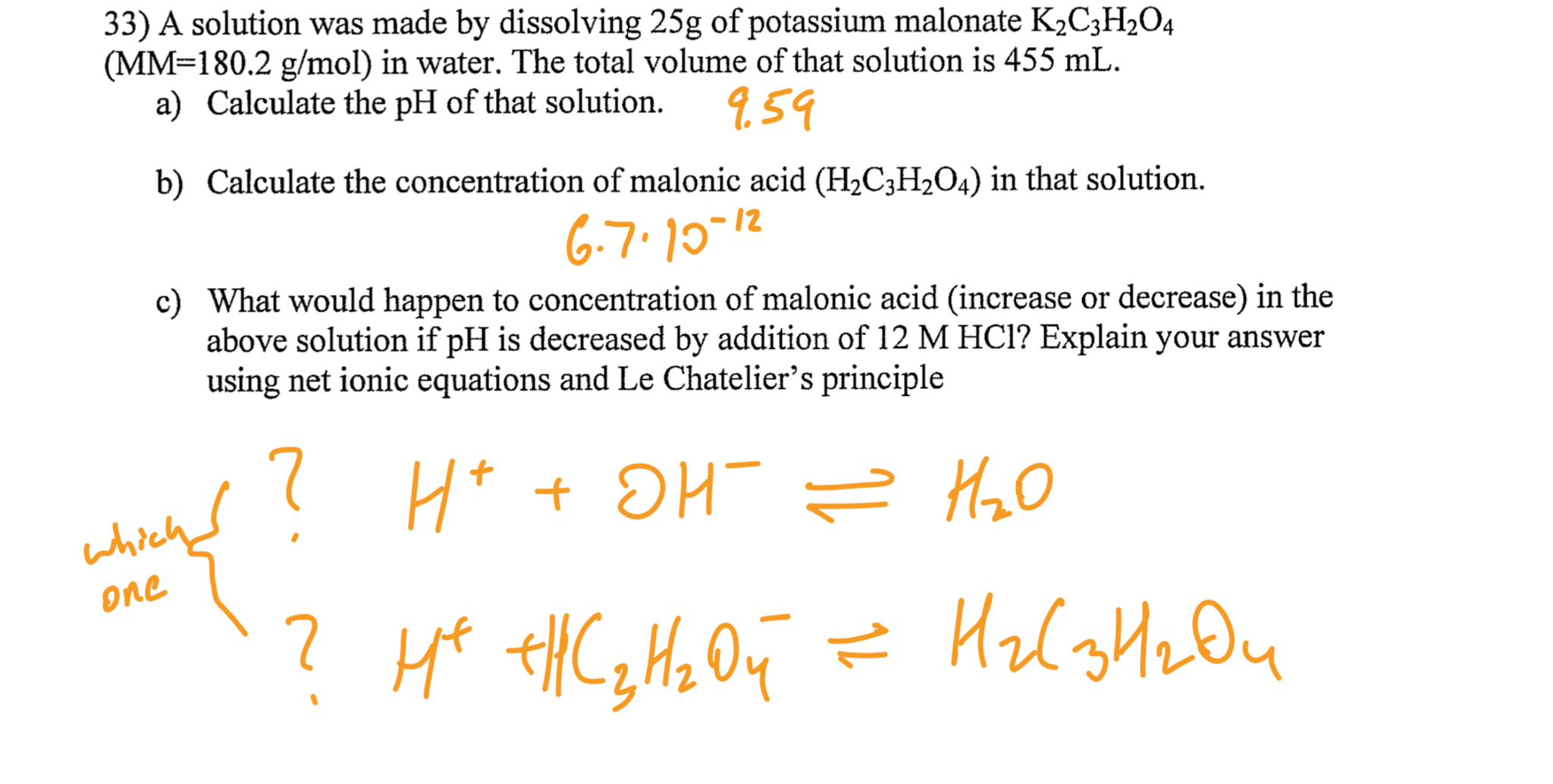 Solved A solution was made by dissolving 25g ﻿of potassium | Chegg.com