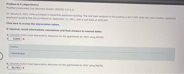 Solved Modified Accelerated Cost Recovery System (MACRS) (LO | Chegg.com