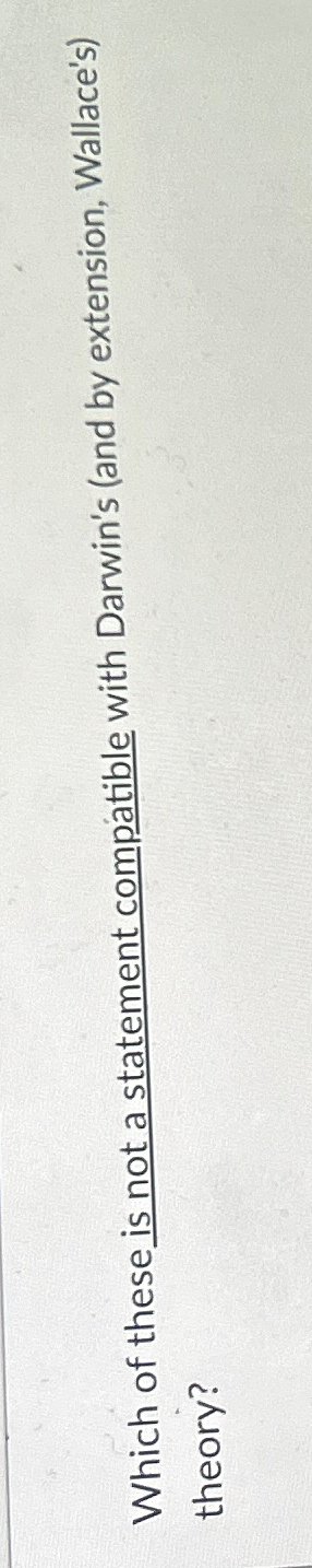 Solved Which of these is not a statement compatible with | Chegg.com