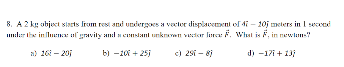 Solved A 2 ﻿kg object starts from rest and undergoes a | Chegg.com