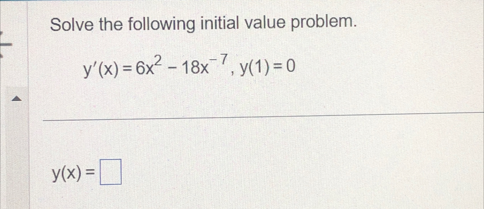 Solved Solve the following initial value | Chegg.com