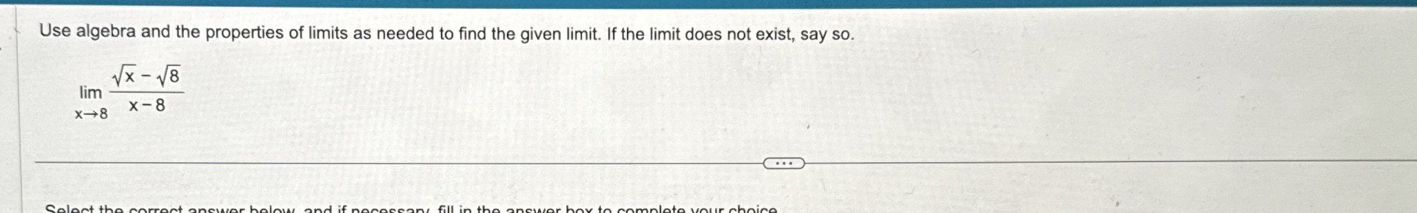 Solved Use algebra and the properties of limits as needed to | Chegg.com