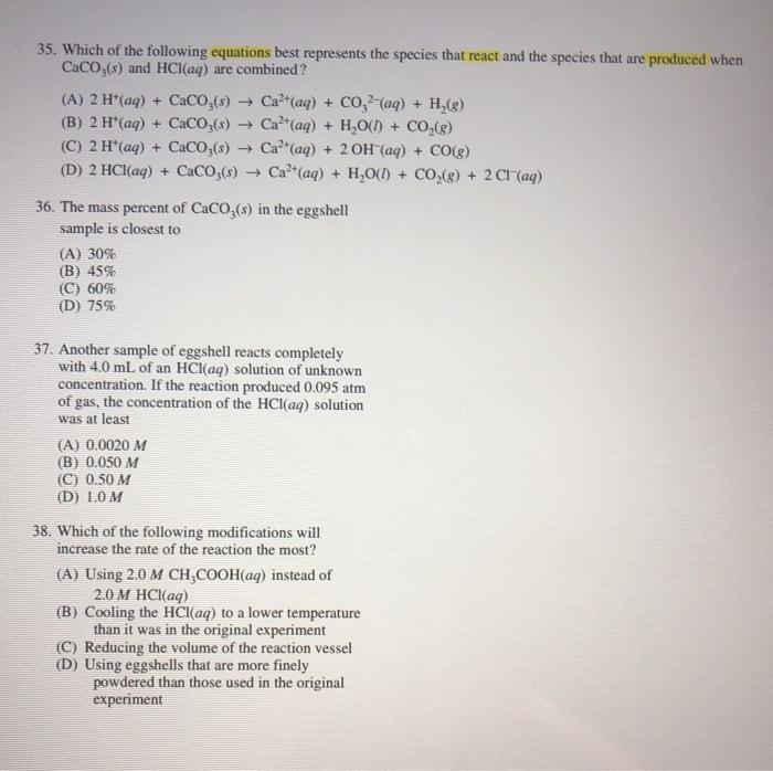Solved Questions 35-38 refer to the following information. | Chegg.com