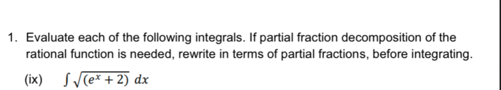 Evaluate each of the following integrals. If partial | Chegg.com
