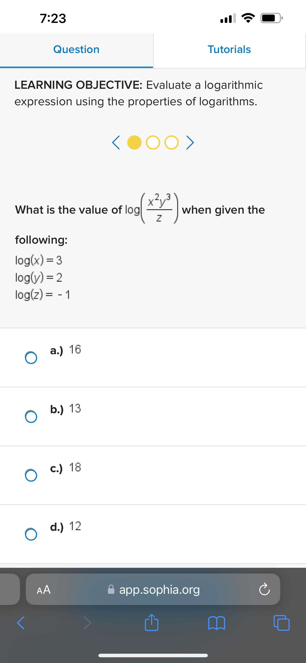 Solved 723ชquestiontutorialslearning Objective Evaluate A 5416