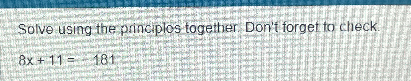 Solved Solve using the principles together. Don't forget to | Chegg.com