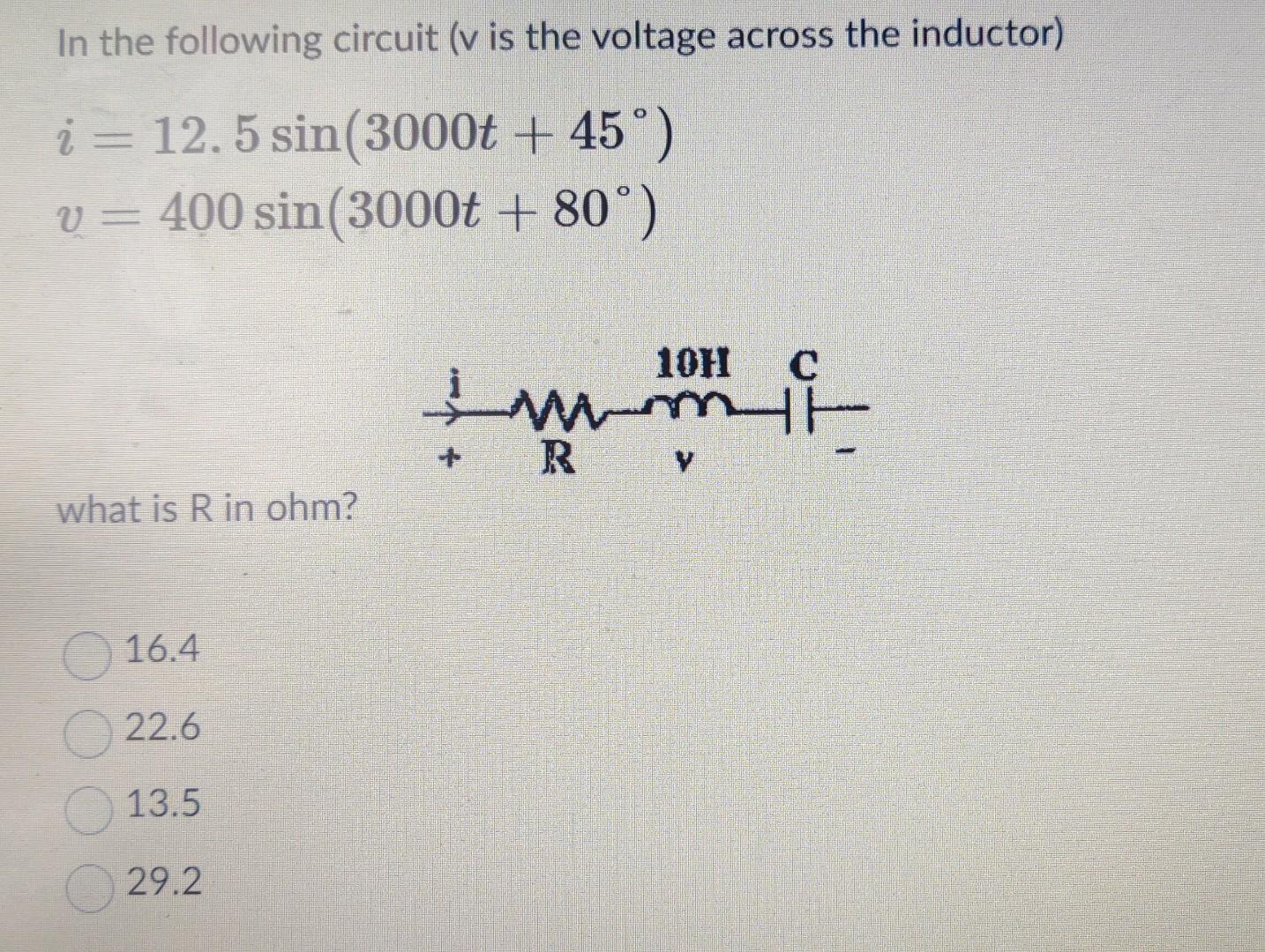 Solved In the following circuit ( v is the voltage across | Chegg.com