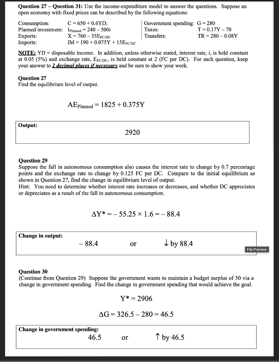Solved Question 27 - ﻿Question 31: Use the | Chegg.com