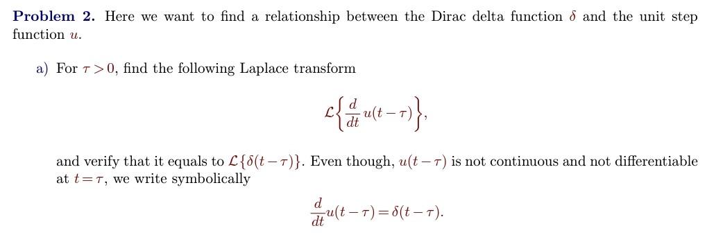 Solved Problem 2. Here we want to find a relationship | Chegg.com