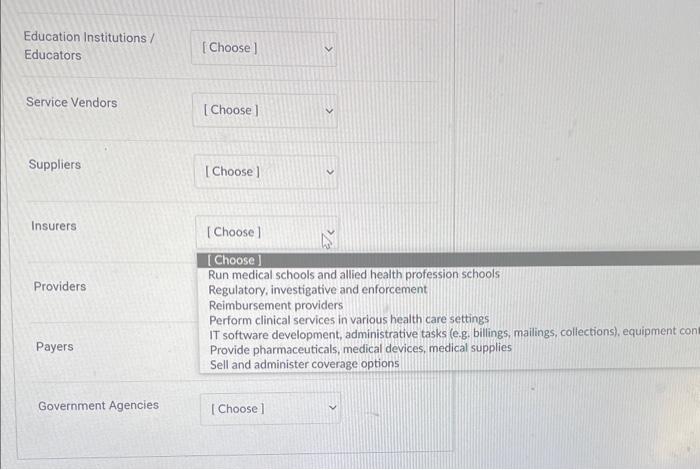 Solved Education Institutions / Educators Service Vendors | Chegg.com