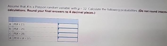 Solved Assume that x ﻿is a Poisson random variable with | Chegg.com