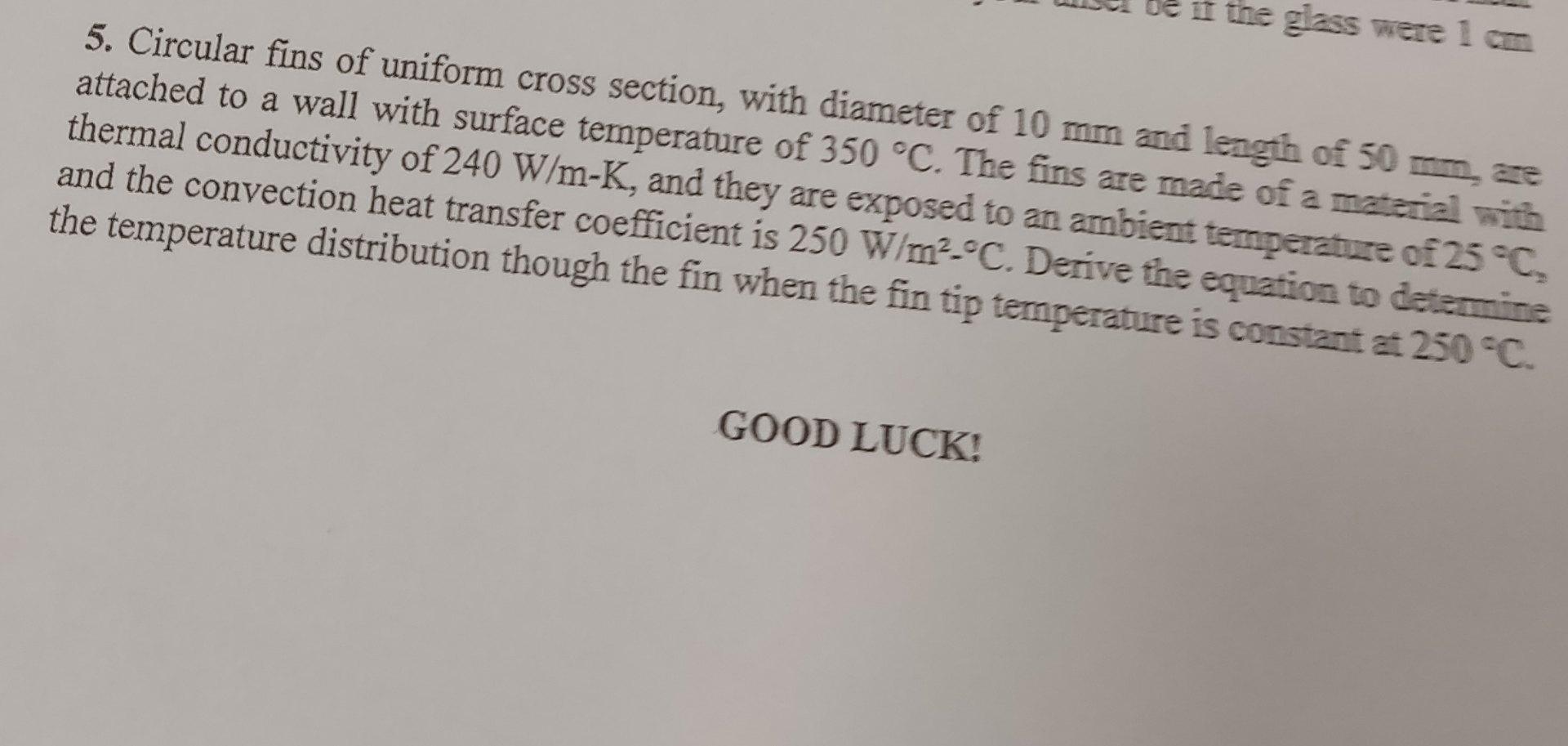 Solved Circular fins of uniform cross section, with diameter | Chegg.com
