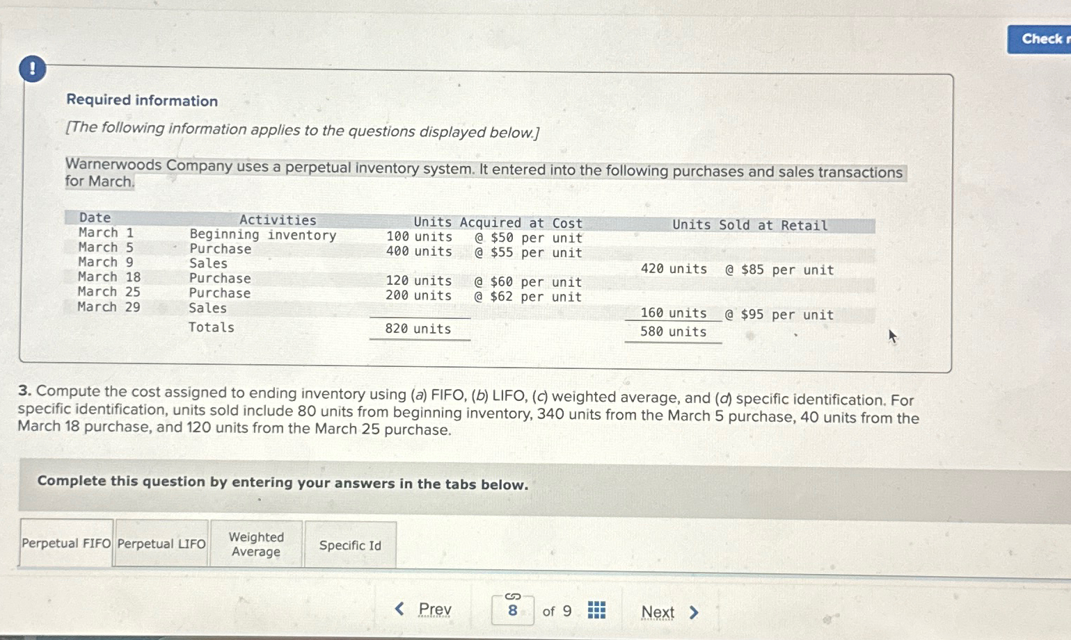 Solved Compute the cost assigned to ending inventory using | Chegg.com
