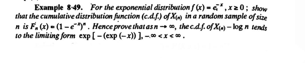 Solved Example 8-49. For the exponential distribution f (x) | Chegg.com