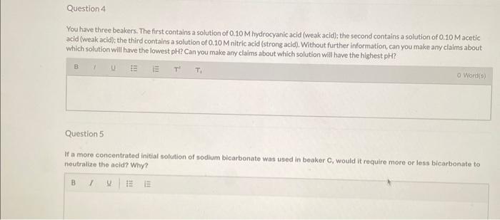 Solved You have three beakers. The first contains a solution | Chegg.com