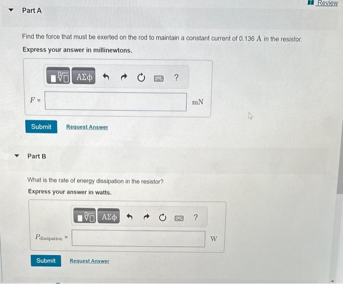 Solved (Figure 1) shows a zero-resistance rod sliding to the | Chegg.com