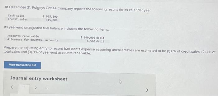 Solved Journal entry worksheet Record Bad Debts Expense | Chegg.com