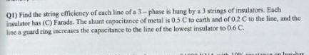 Solved Q1) Find the string efficiency of each line of a | Chegg.com