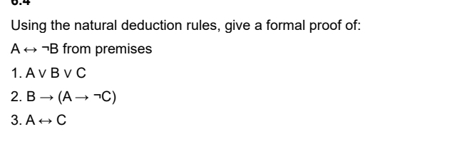 Solved Using the natural deduction rules, give a formal | Chegg.com