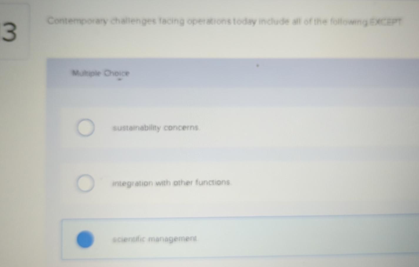 Solved Contemporary challenges facing operations today | Chegg.com