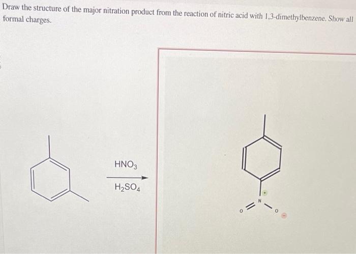 Solved Draw the structure of the major nitration product | Chegg.com