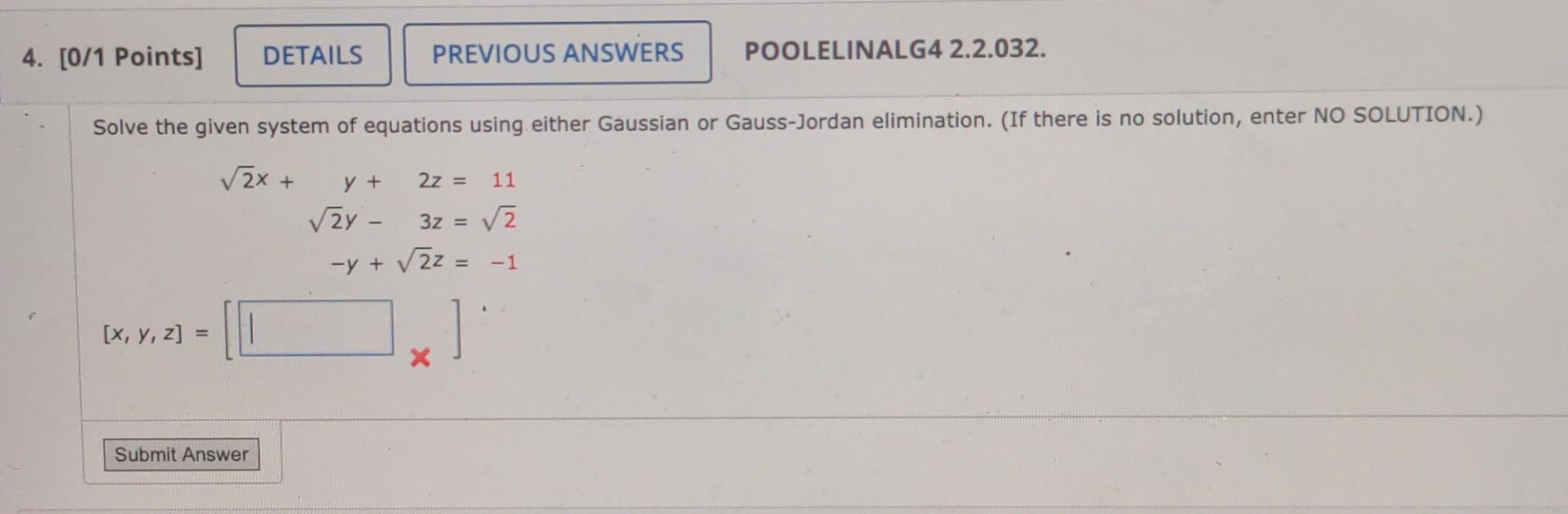 Solve the given system of equations using either | Chegg.com