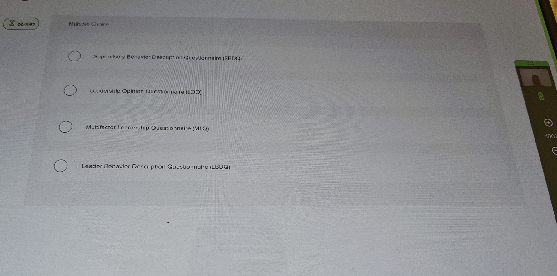 Solved 00:11:57Multiple ChoiceSupervisory Behavior | Chegg.com