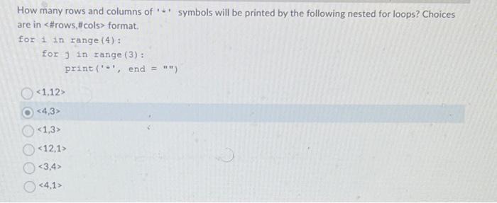 Solved How many rows and columns of ' ⋯ symbols will be | Chegg.com
