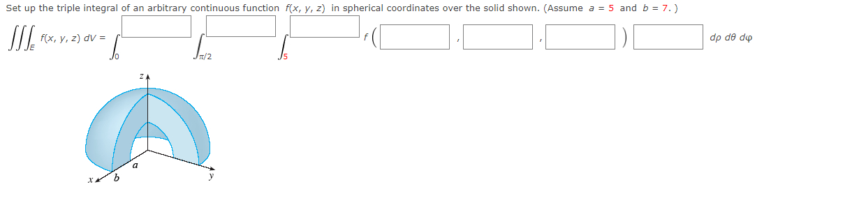 Solved Set up the triple integral of an arbitrary continuous | Chegg.com