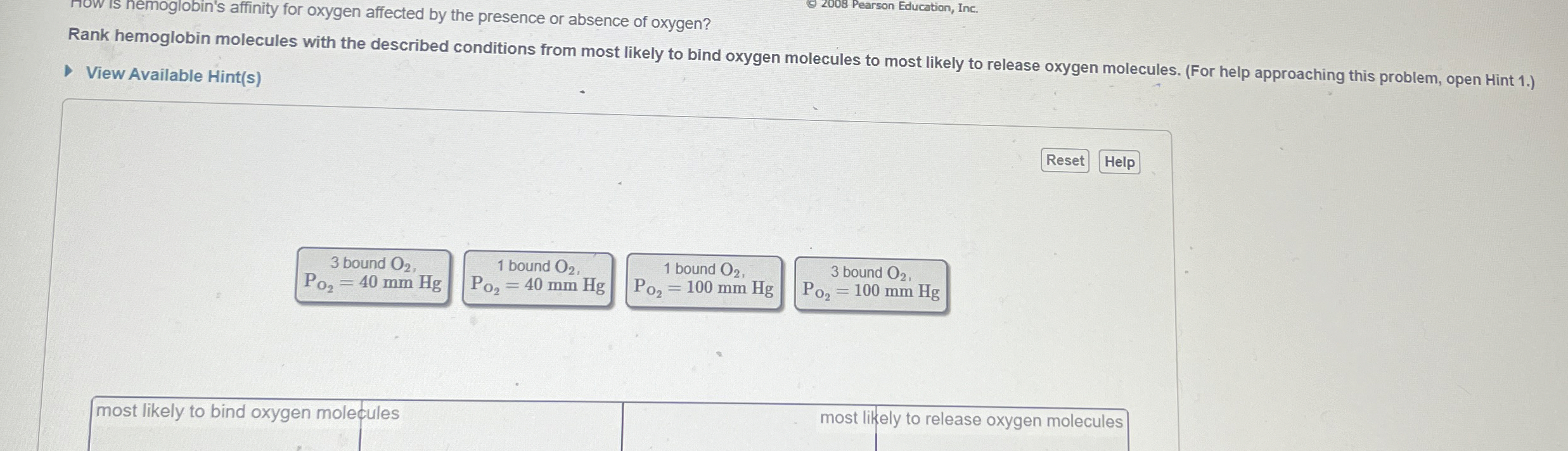 Solved mow is nemoglobin's affinity for oxygen affected by | Chegg.com