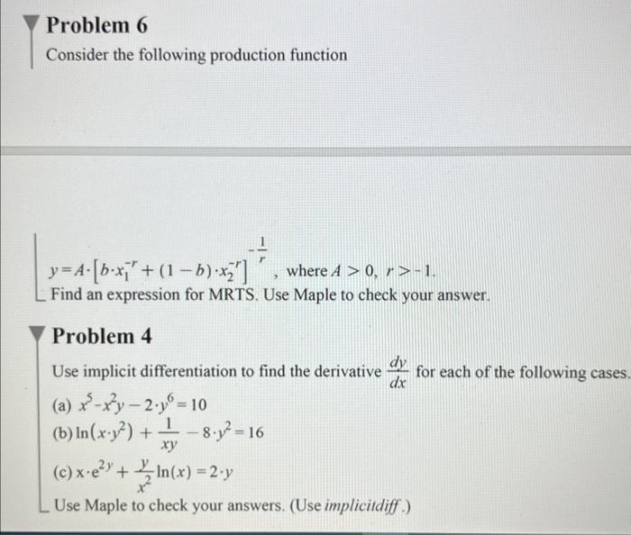Solved Problem 6 Consider The Following Production Function