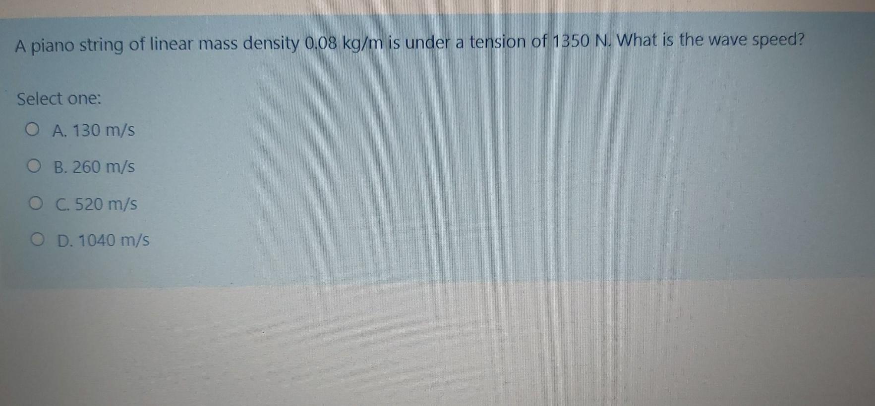 Solved A piano string of linear mass density 0.08 kg/m is | Chegg.com
