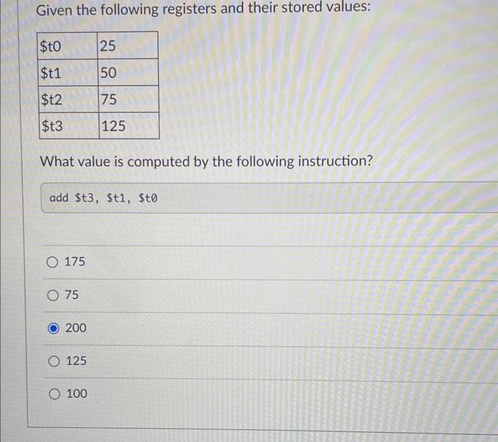 Solved Given the following registers and their stored | Chegg.com Solved Given the following registers and their stored | Chegg.com