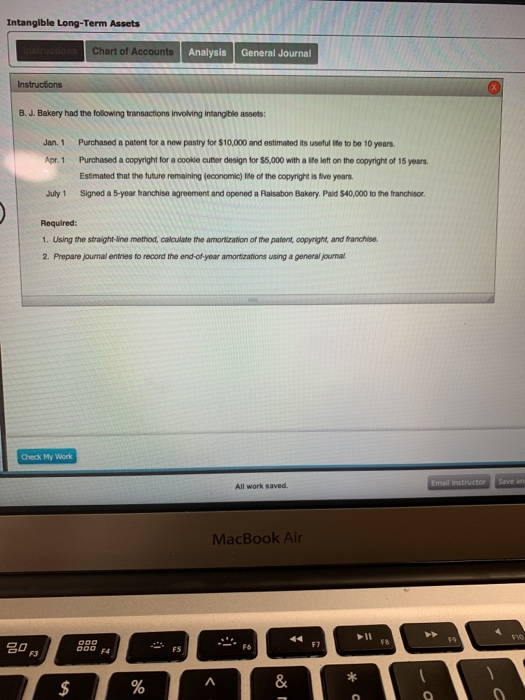 Solved Intangible Long-Term Assets Instructions Chart of | Chegg.com