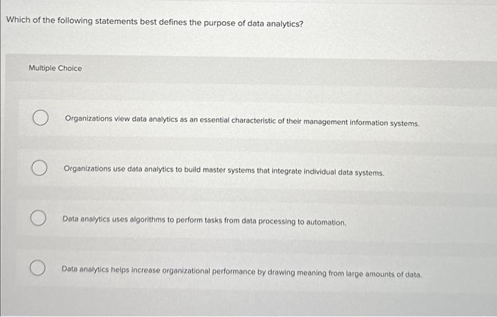 Solved Which Of The Following Statements Best Defines The Chegg