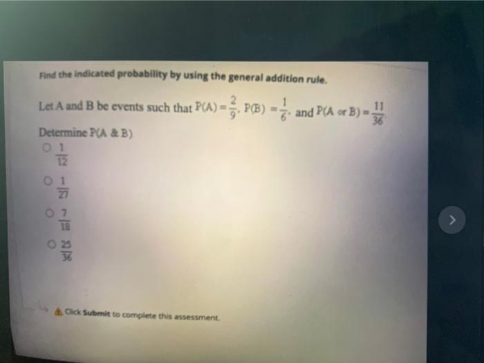 Solved Find the indicated probability by using the general | Chegg.com
