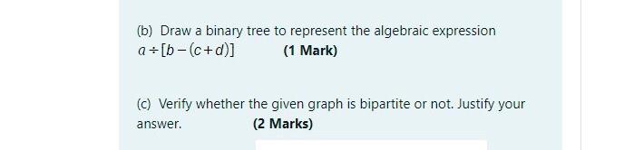 Solved (b) Draw a binary tree to represent the algebraic | Chegg.com