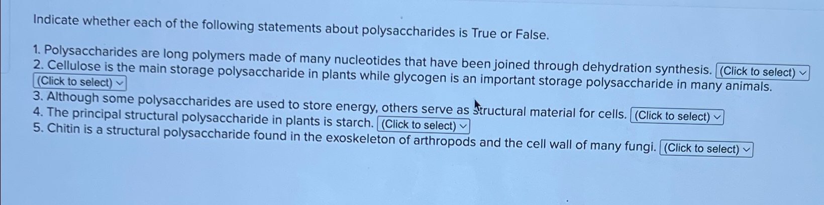 Solved Indicate whether each of the following statements | Chegg.com