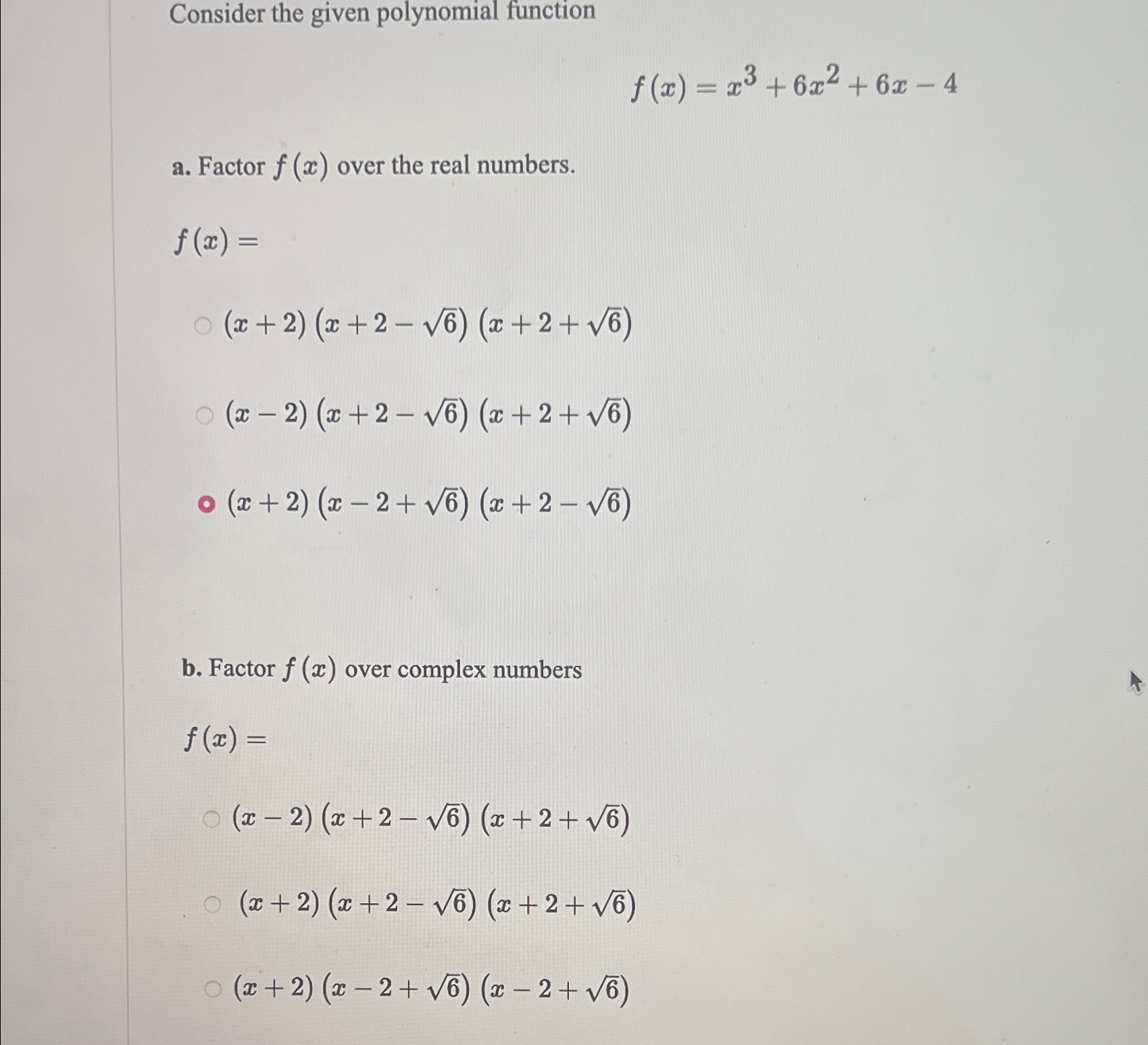 Solved Consider the given polynomial | Chegg.com