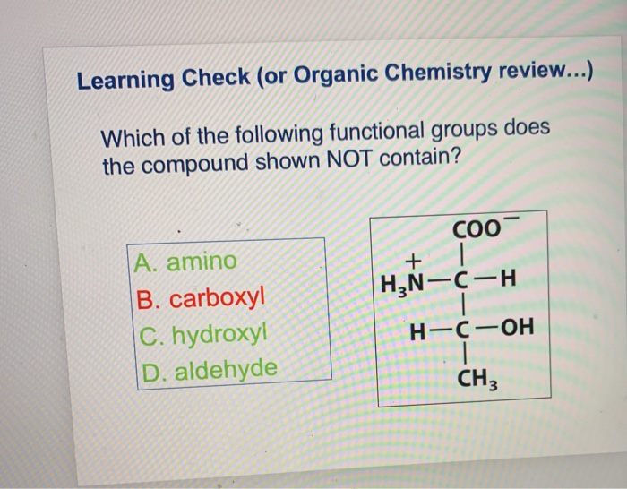Solved Learning Check (or Organic Chemistry review...) Which | Chegg.com