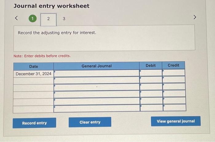 Solved Journal entry worksheet Record the adjusting entry | Chegg.com