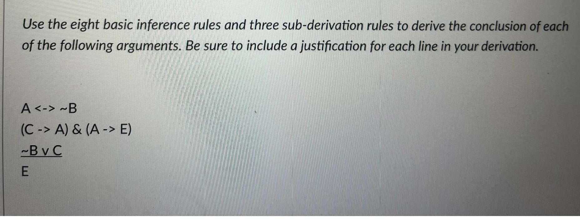 Use the eight basic inference rules and three | Chegg.com