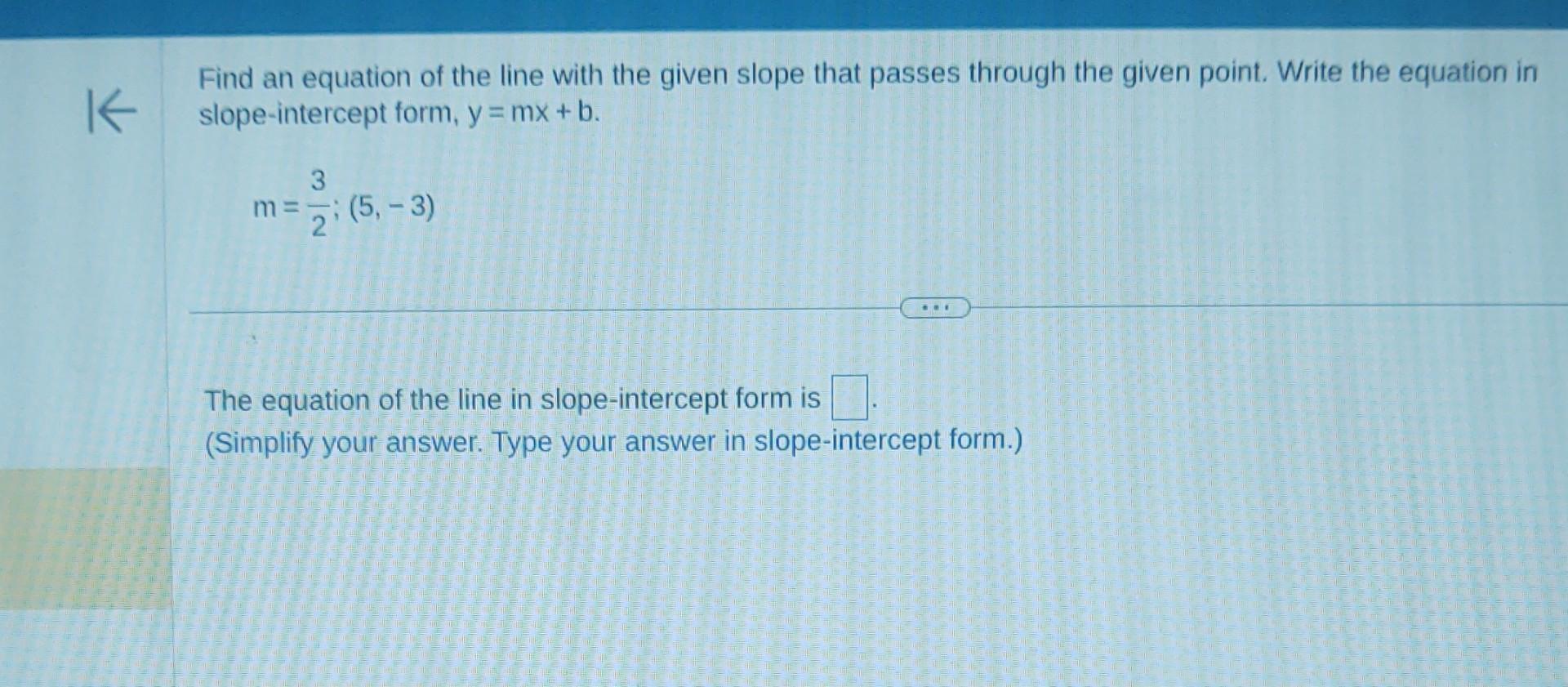 Solved Find an equation of the line with the given slope | Chegg.com