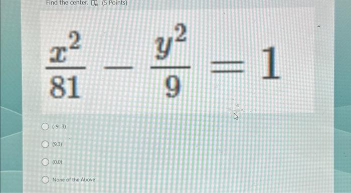 Solved 81x2−9y2=1 | Chegg.com