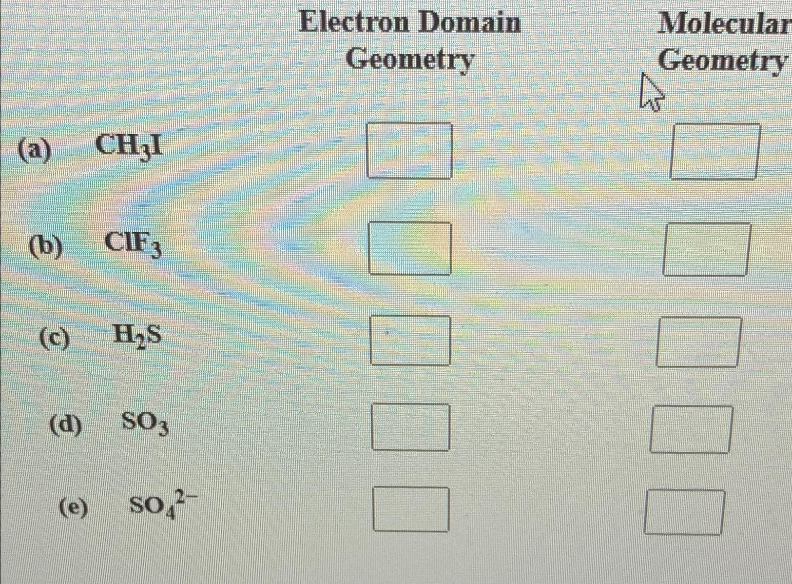 Solved Electron Domain | Chegg.com