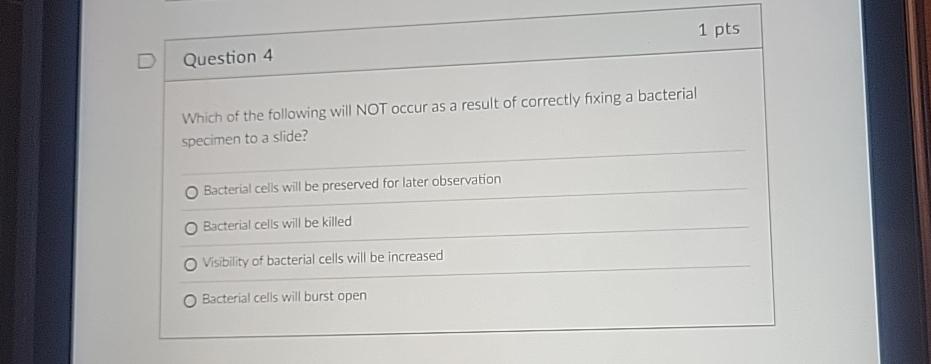 Solved Question 41 ptsWhich of the following will NOT occur | Chegg.com Solved Question 41 ptsWhich of the following will NOT occur | Chegg.com